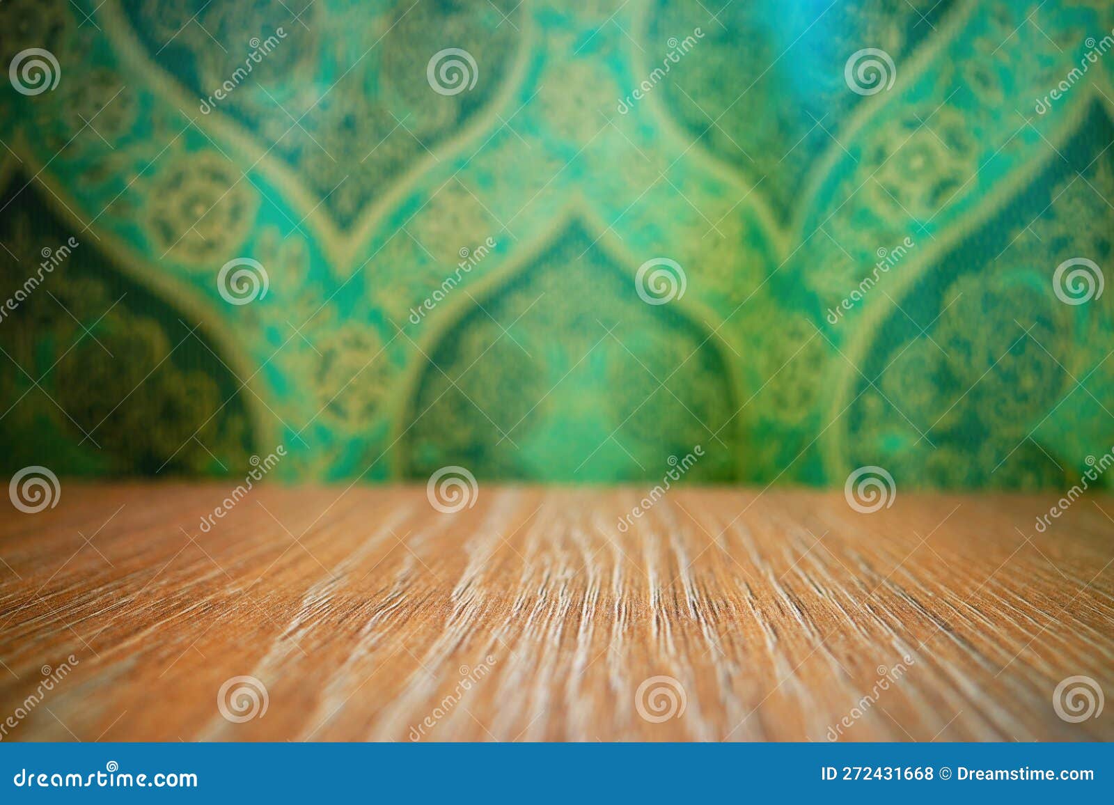 Empty Wooden Table with Backdrop Curtains Background Stock Photo ...