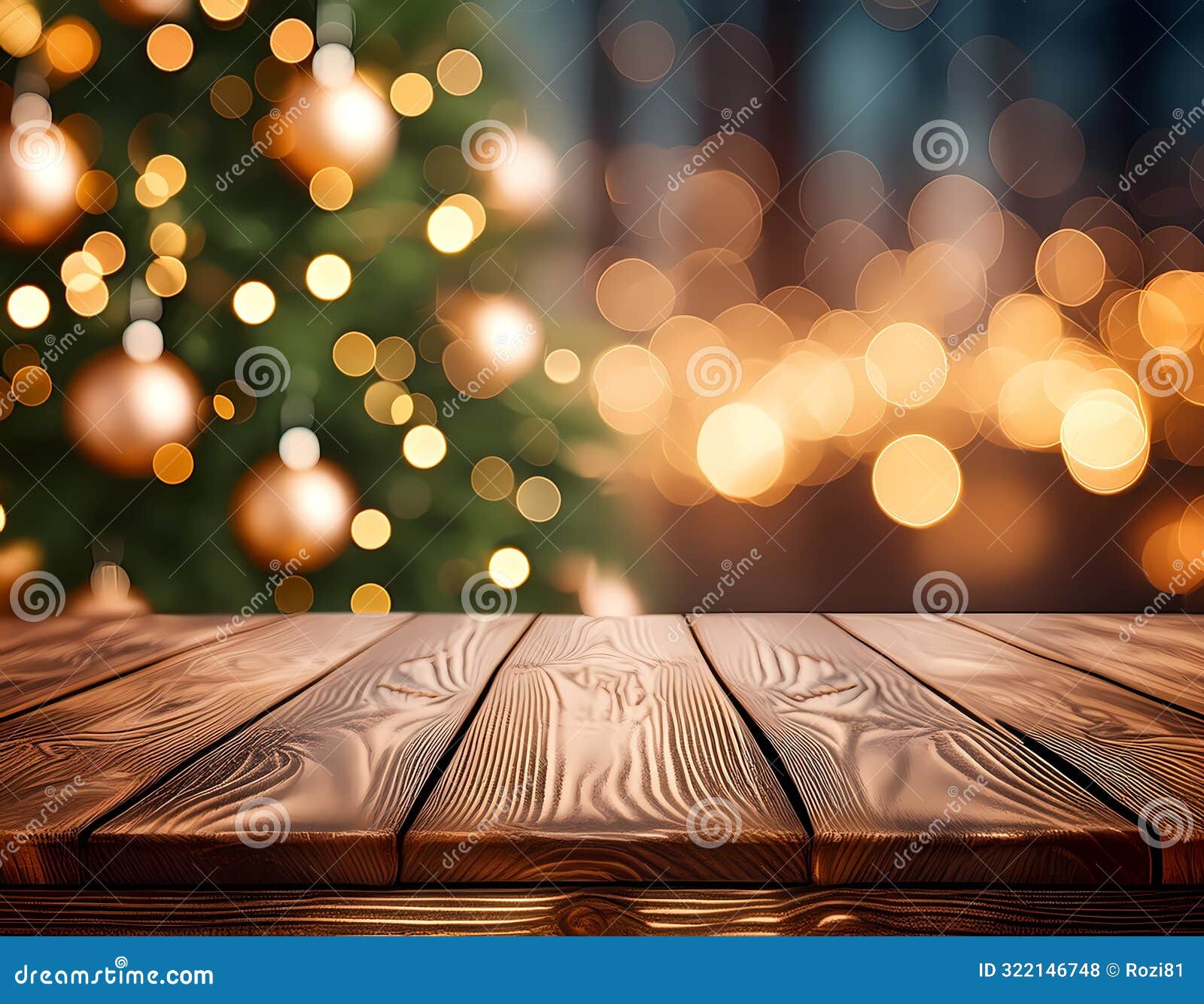 Empty Wooden Table Background. Generative AI Image Stock Illustration ...