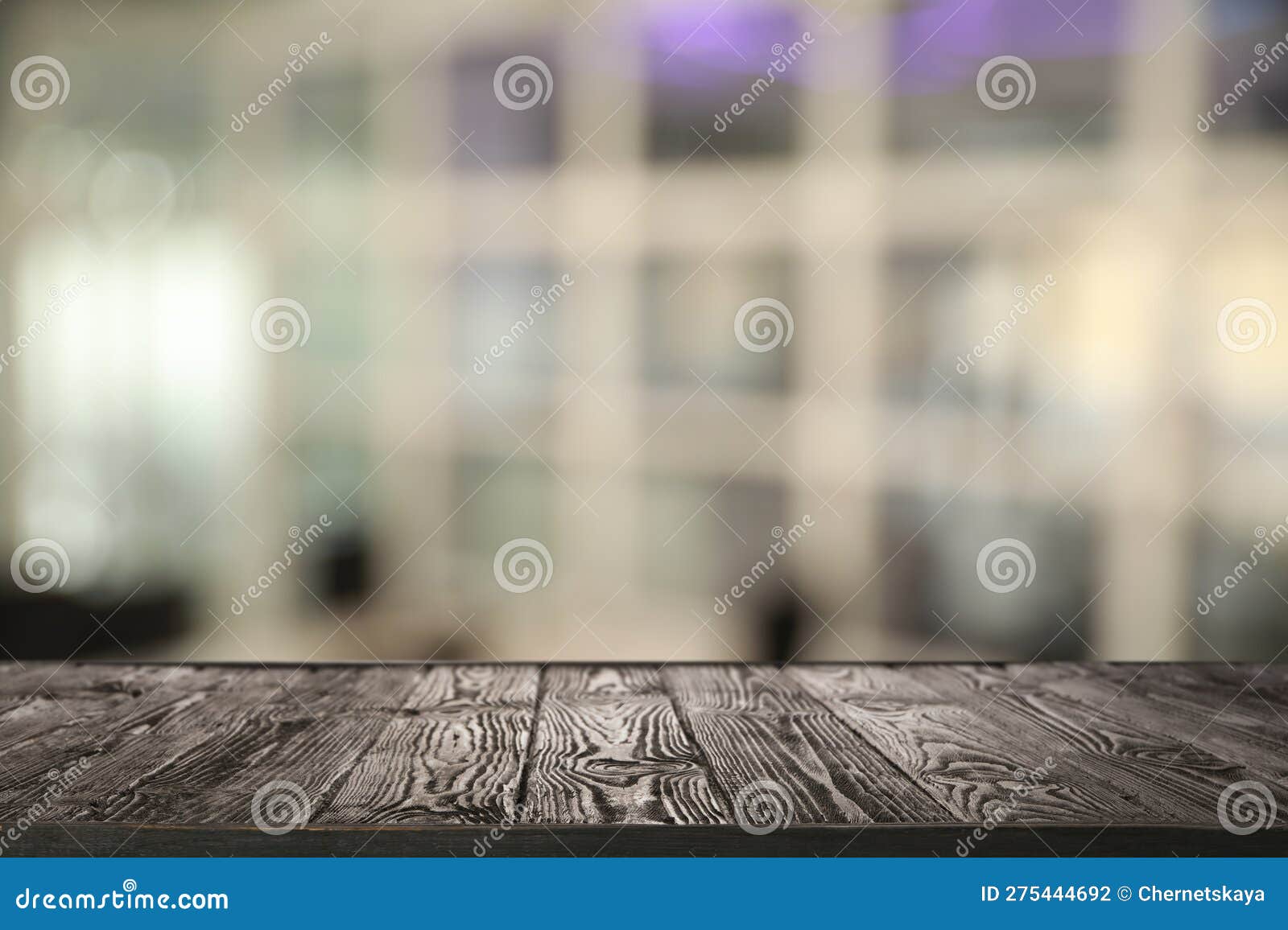 Empty Wooden Table in Office. Space for Design Stock Photo - Image of ...