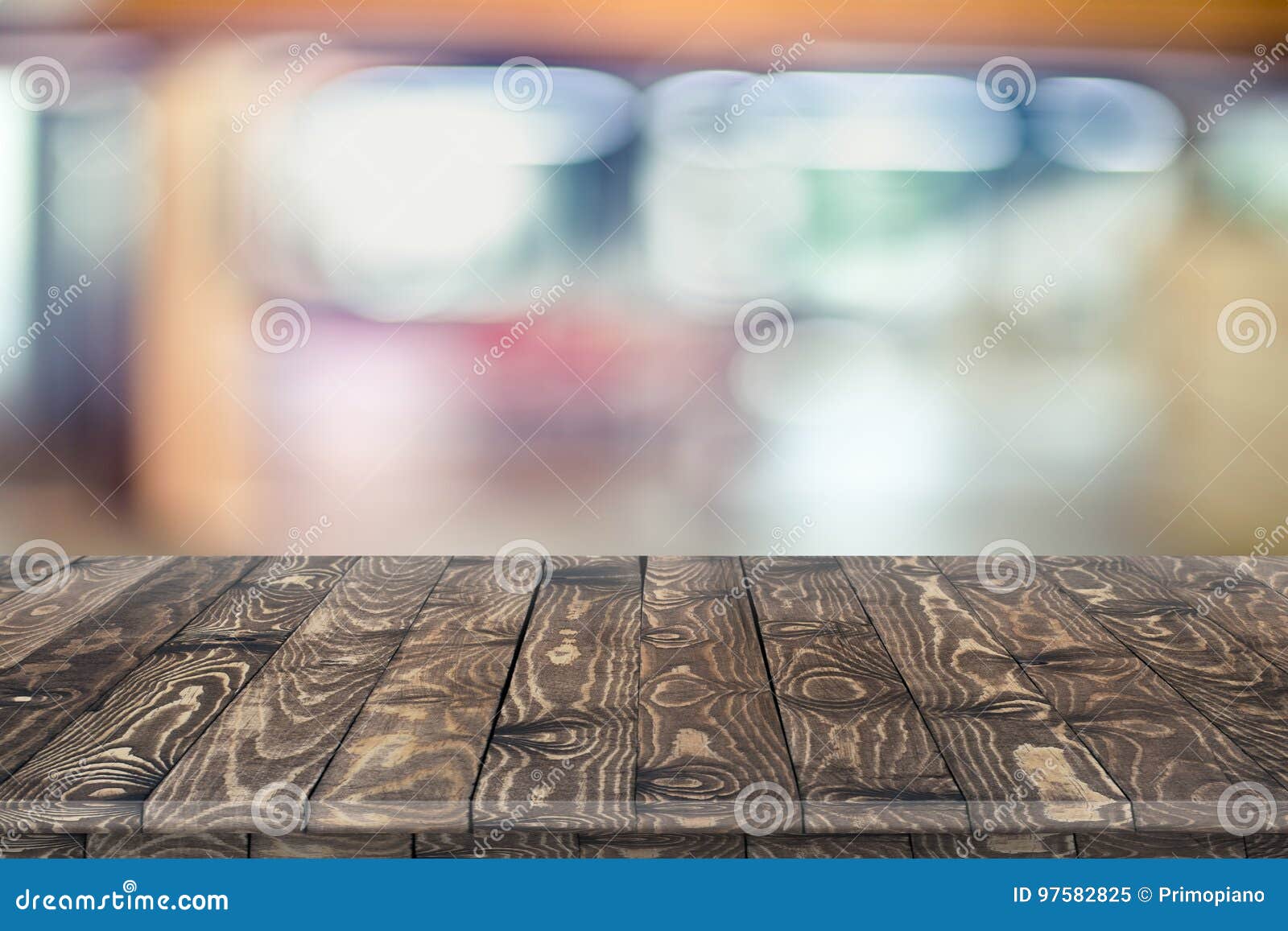 Empty Wooden Table Perspective for Product Stock Image - Image of plank ...