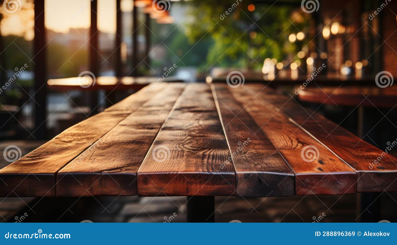 Empty Wooden Table Platform for Display AI Generated Stock Illustration ...