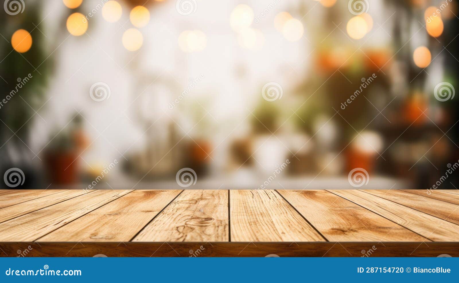 The Empty Wooden Table Top with Blur Background. Exuberant. Stock Photo ...