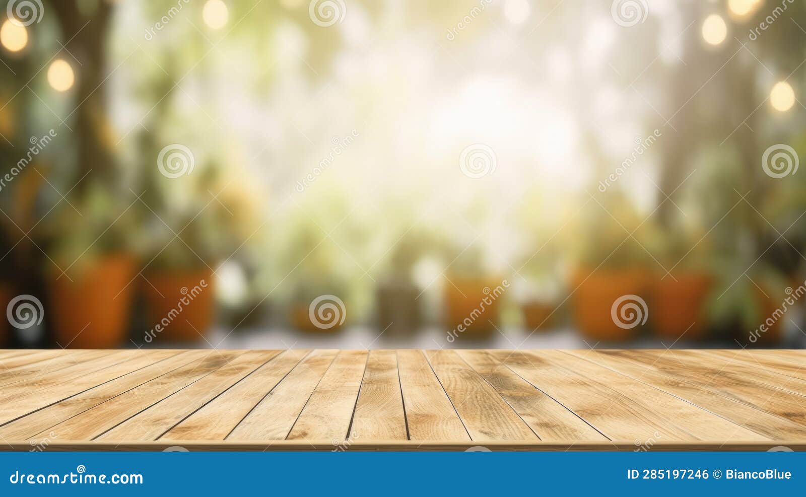 The Empty Wooden Table Top with Blur Background. Exuberant. Stock ...