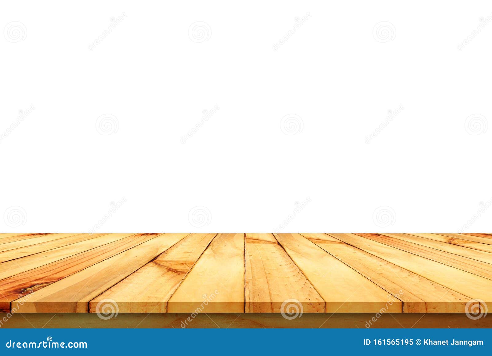 Empty Wooden Table Top Isolated on White Background Stock Image - Image ...
