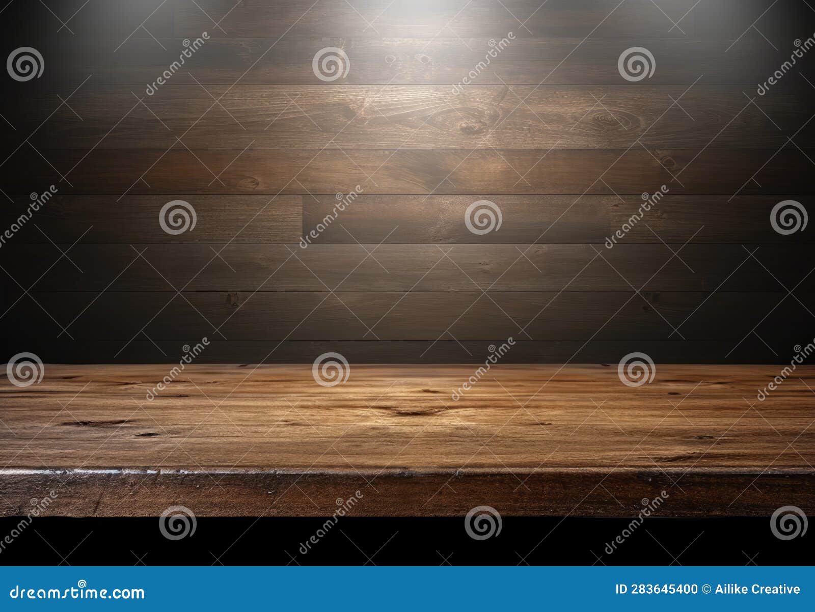 Empty Wooden Table and Wall Background. for Product Display Montage ...