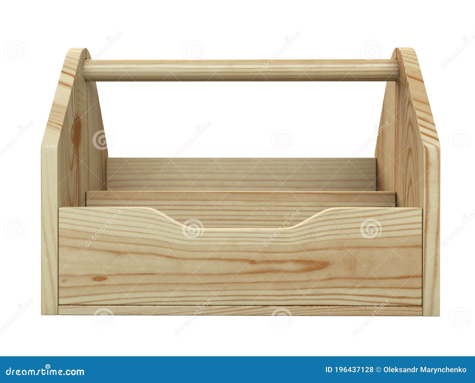 Empty Wooden Toolbox for Basic Tools Stock Illustration - Illustration ...