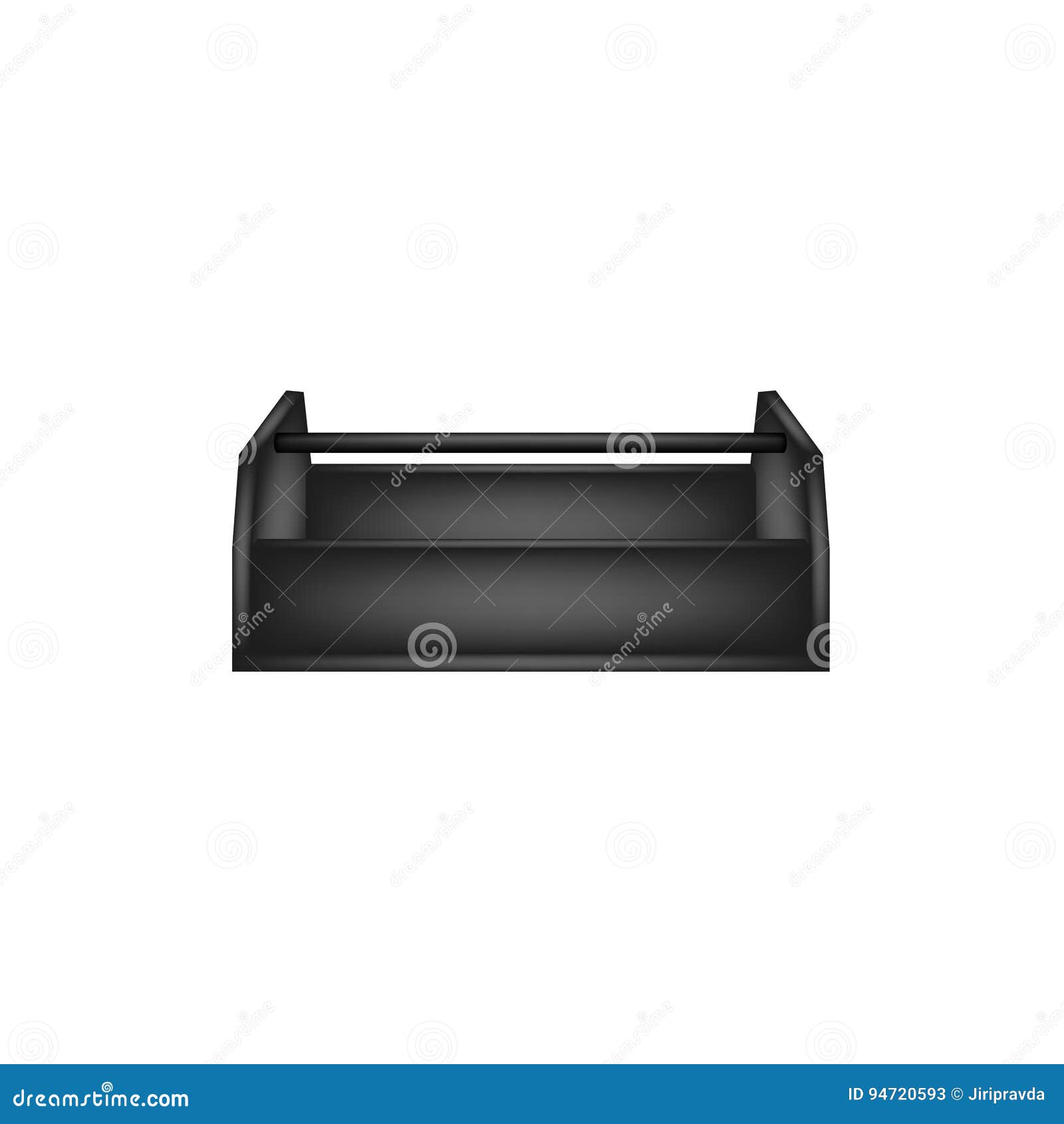 Empty Wooden Toolbox in Black Design Stock Vector - Illustration of ...
