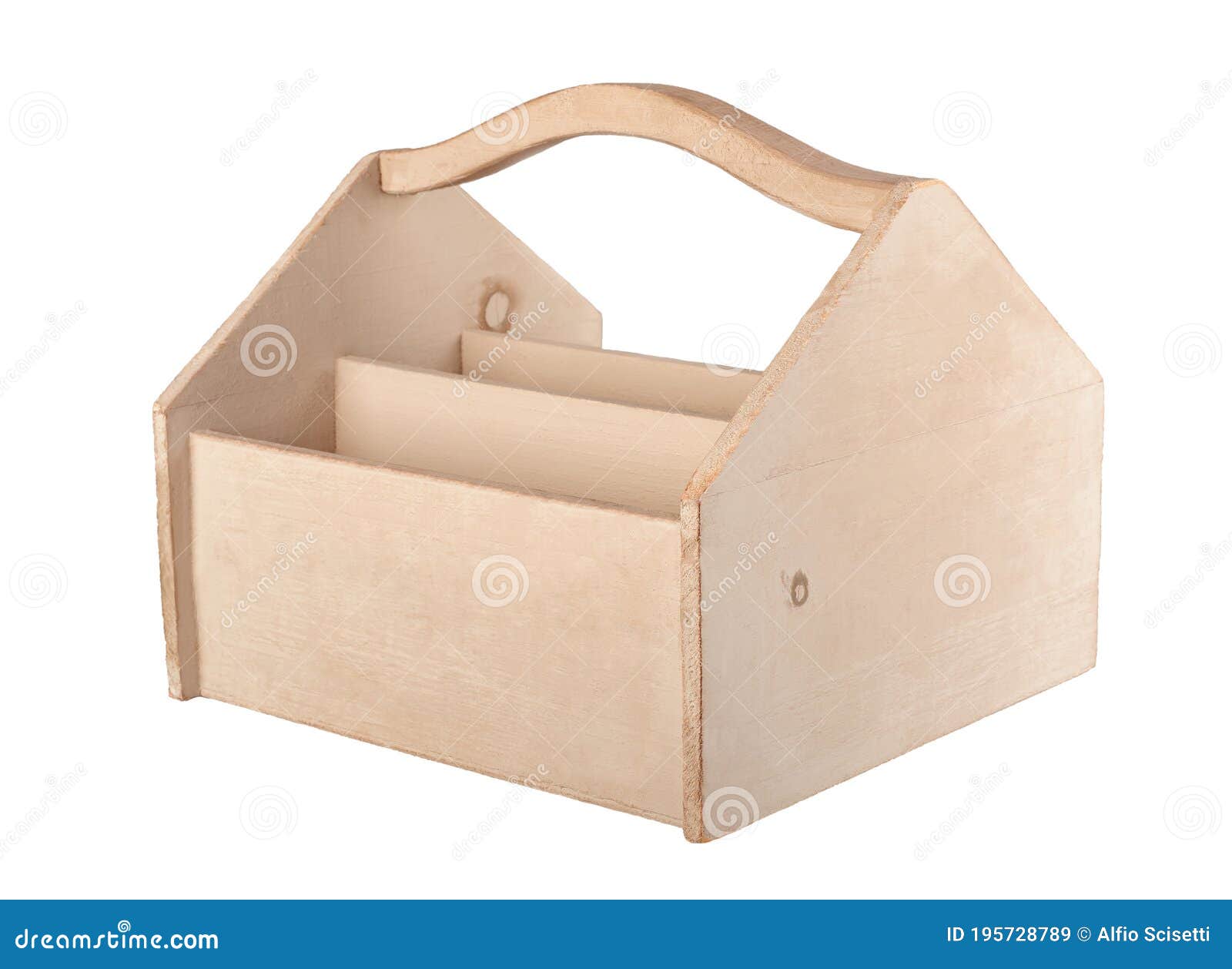 Empty wooden toolbox stock image. Image of manual, isolated - 195728789