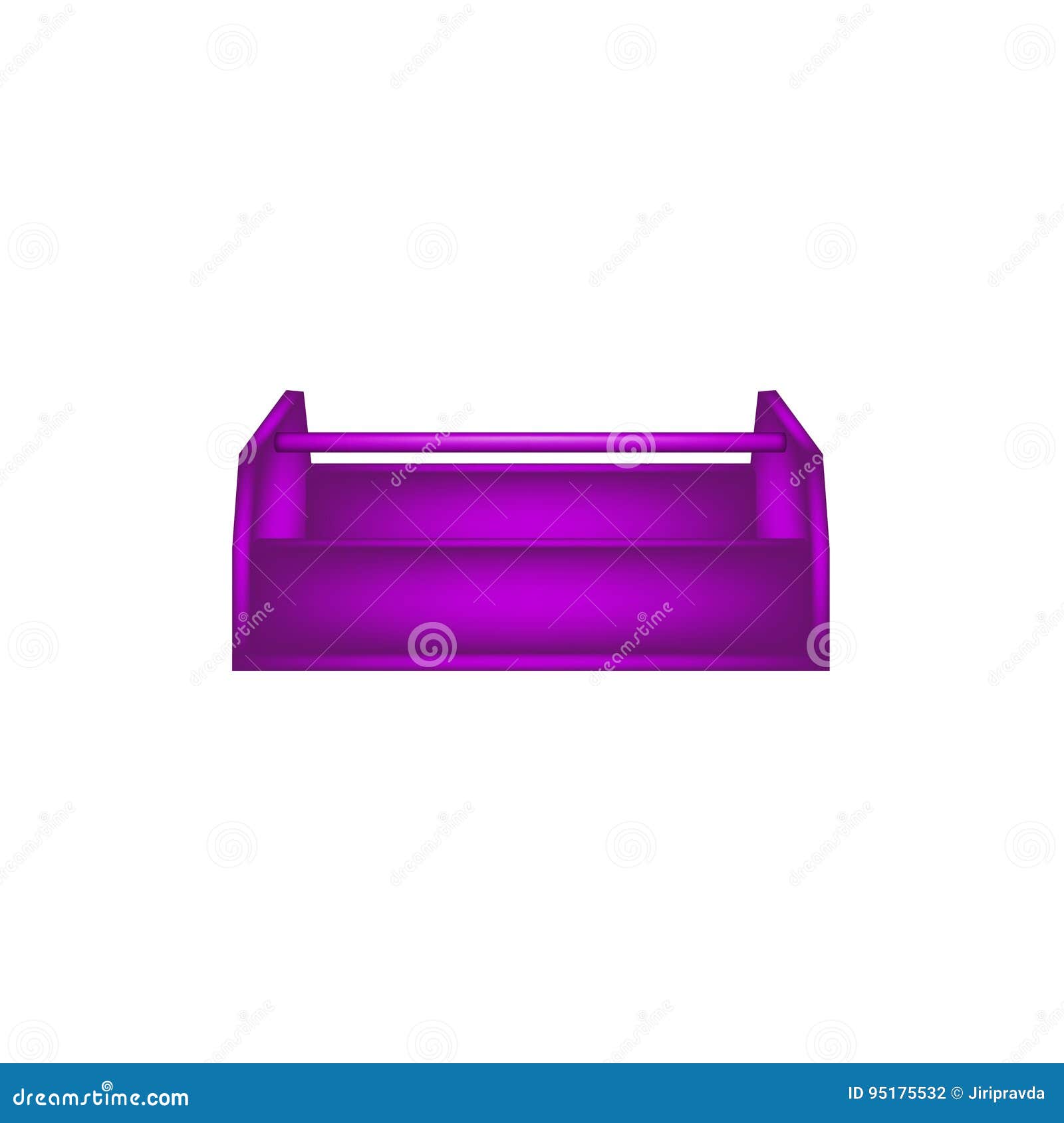Empty Wooden Toolbox in Purple Design Stock Vector - Illustration of ...