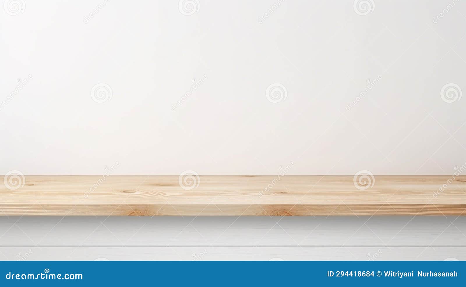 Empty Wooden White Table with Blank Space White Wall Background ...