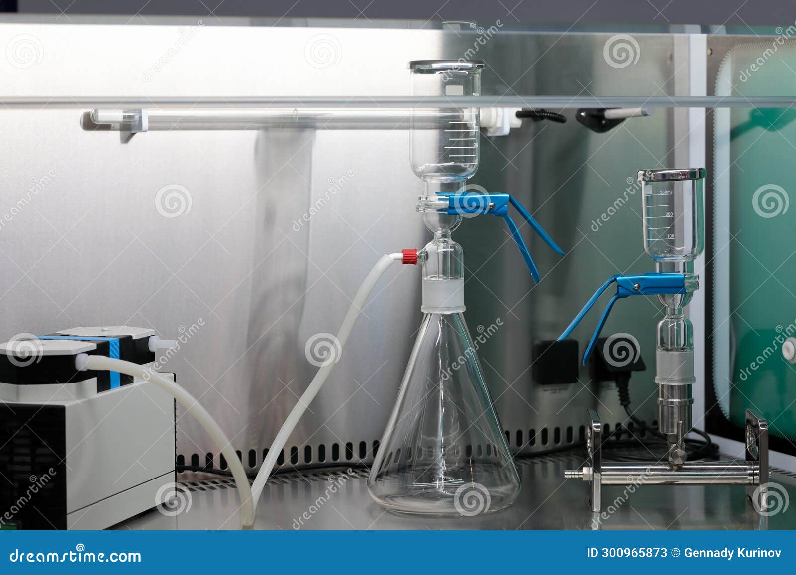 Biochemistry Laboratory Research, Chemist Is Analyzing Sample An ...
