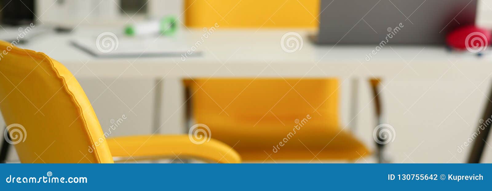 Empty Workplace in Office Closeup Stock Photo - Image of human ...