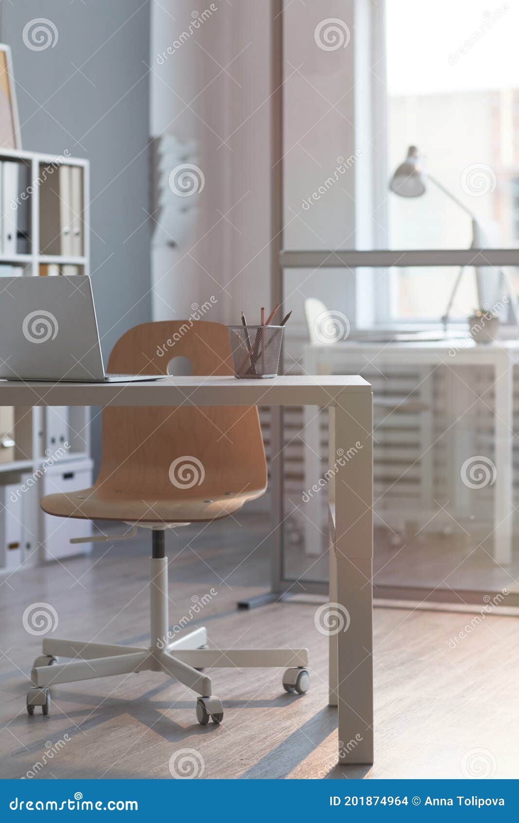 Empty workplace at office stock photo. Image of design - 201874964