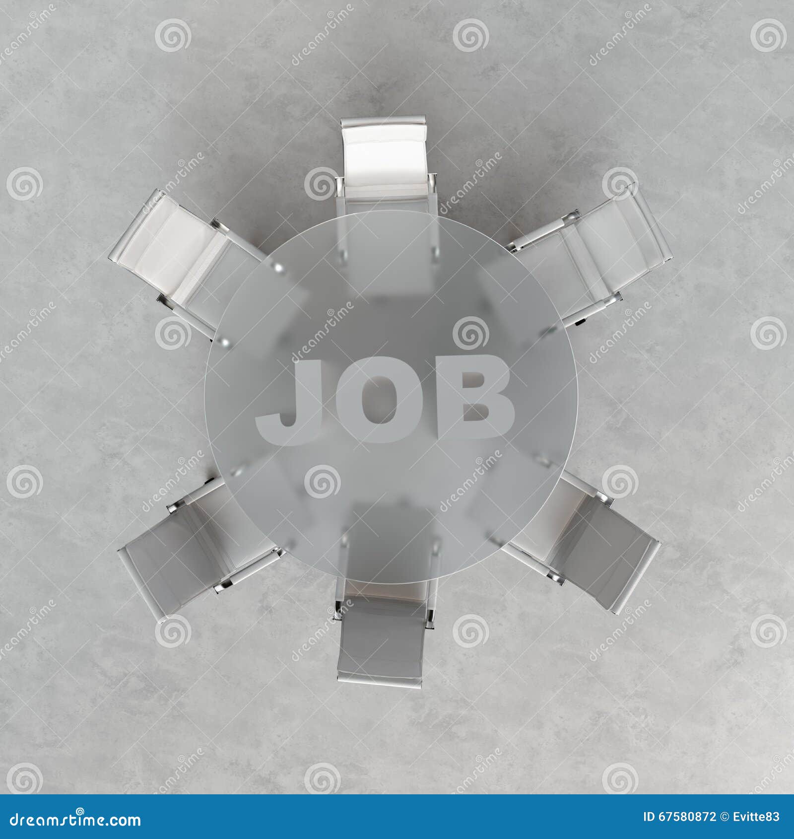 Glass Table Top View