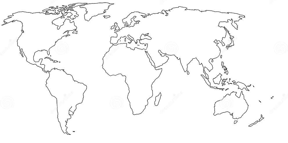 Empty world map stock illustration. Illustration of world - 4608055