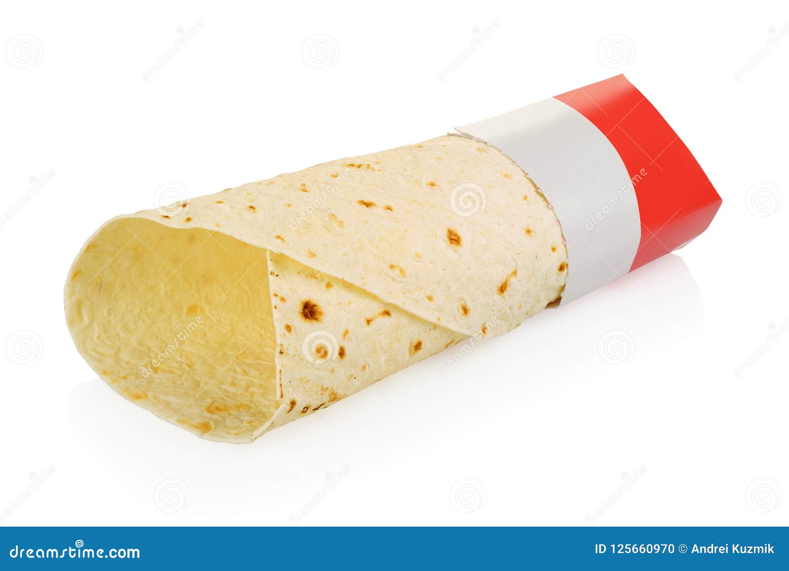 Empty wrap sandwich stock photo. Image of bread, round - 125660970