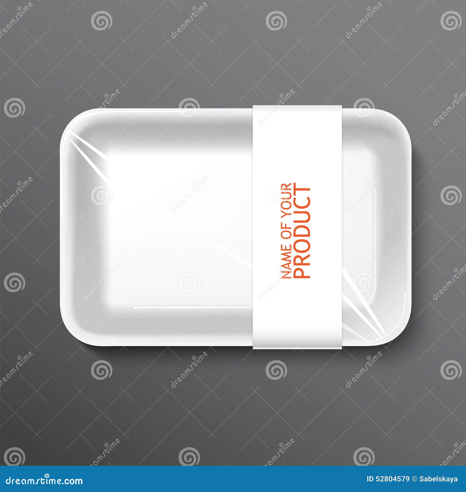 Empty wrapped food tray stock vector. Illustration of nutrition - 52804579