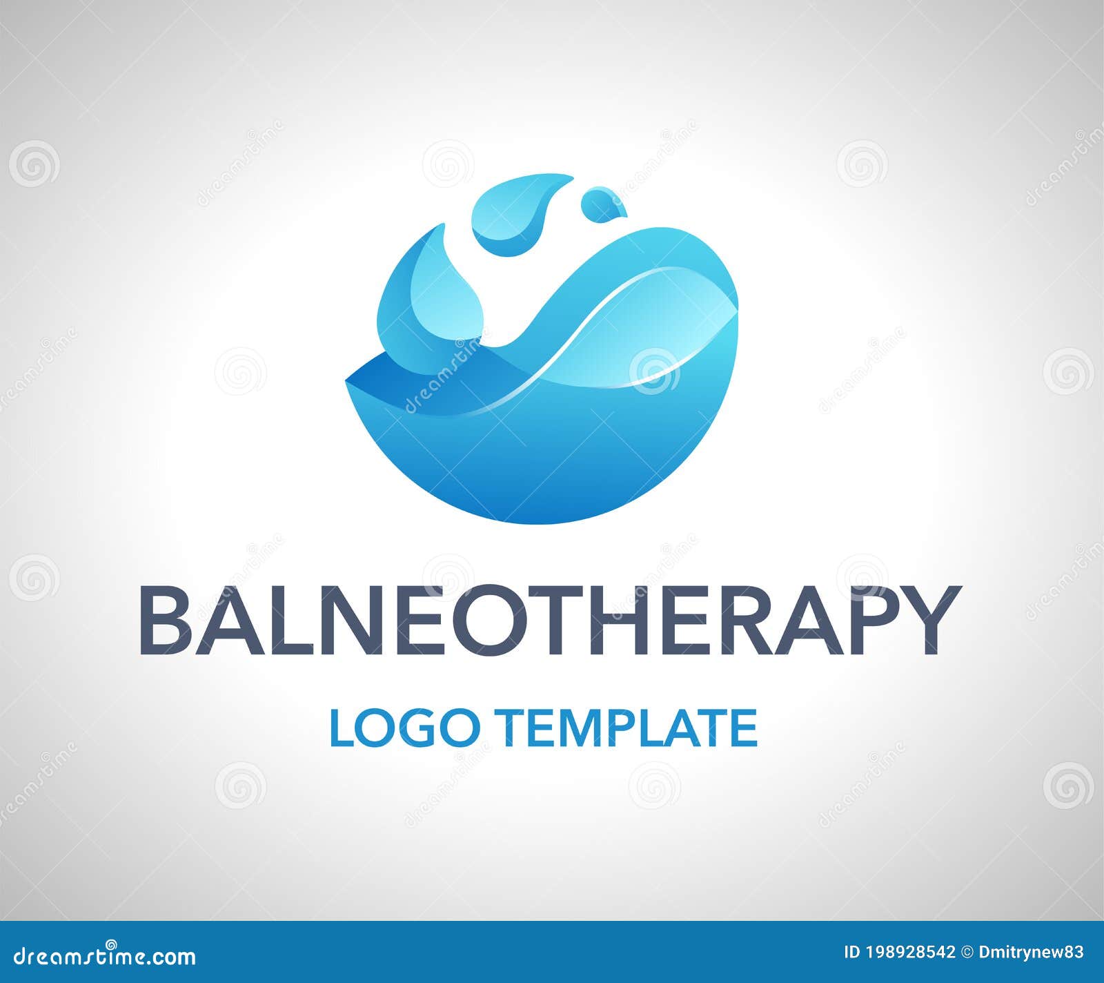 Hydrotherapy Logo Design With Editable Slogan. Branding Book And ...