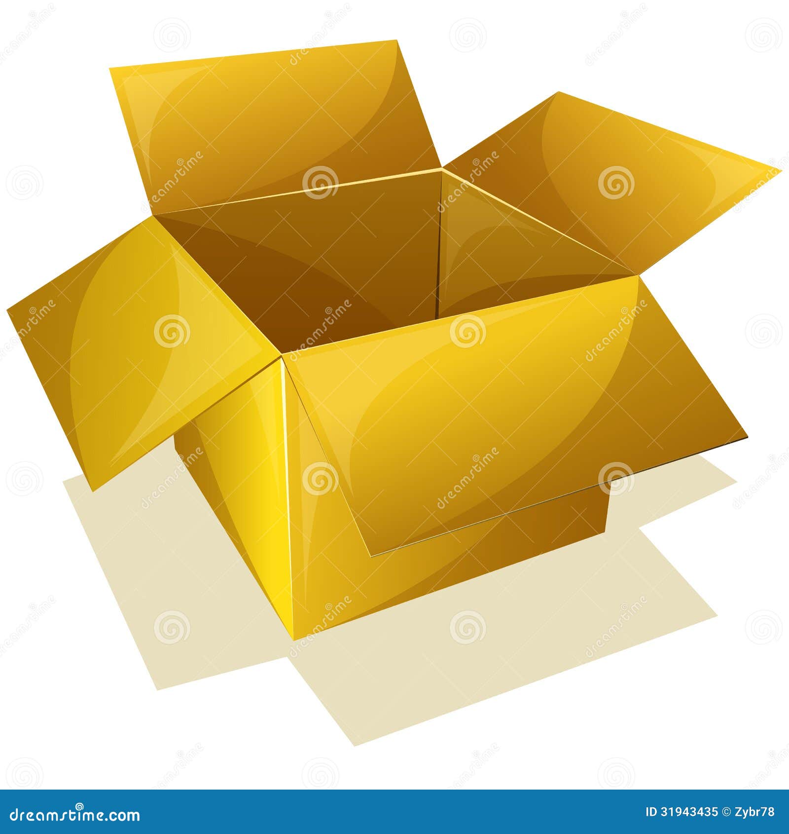 Empty yellow box stock vector. Illustration of thin, eps10 - 31943435