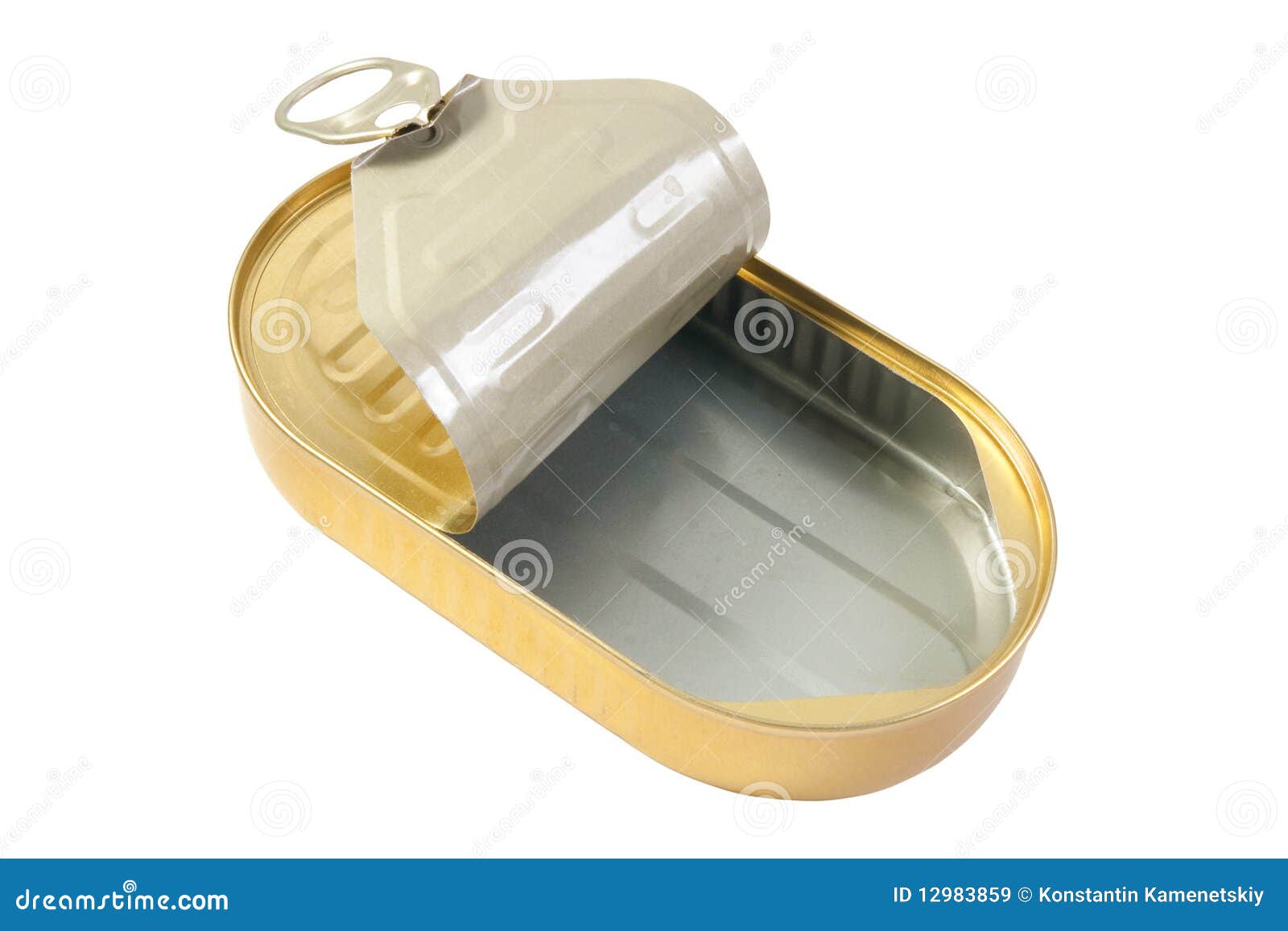 Empty yellow can stock image. Image of aluminum, garbage - 12983859