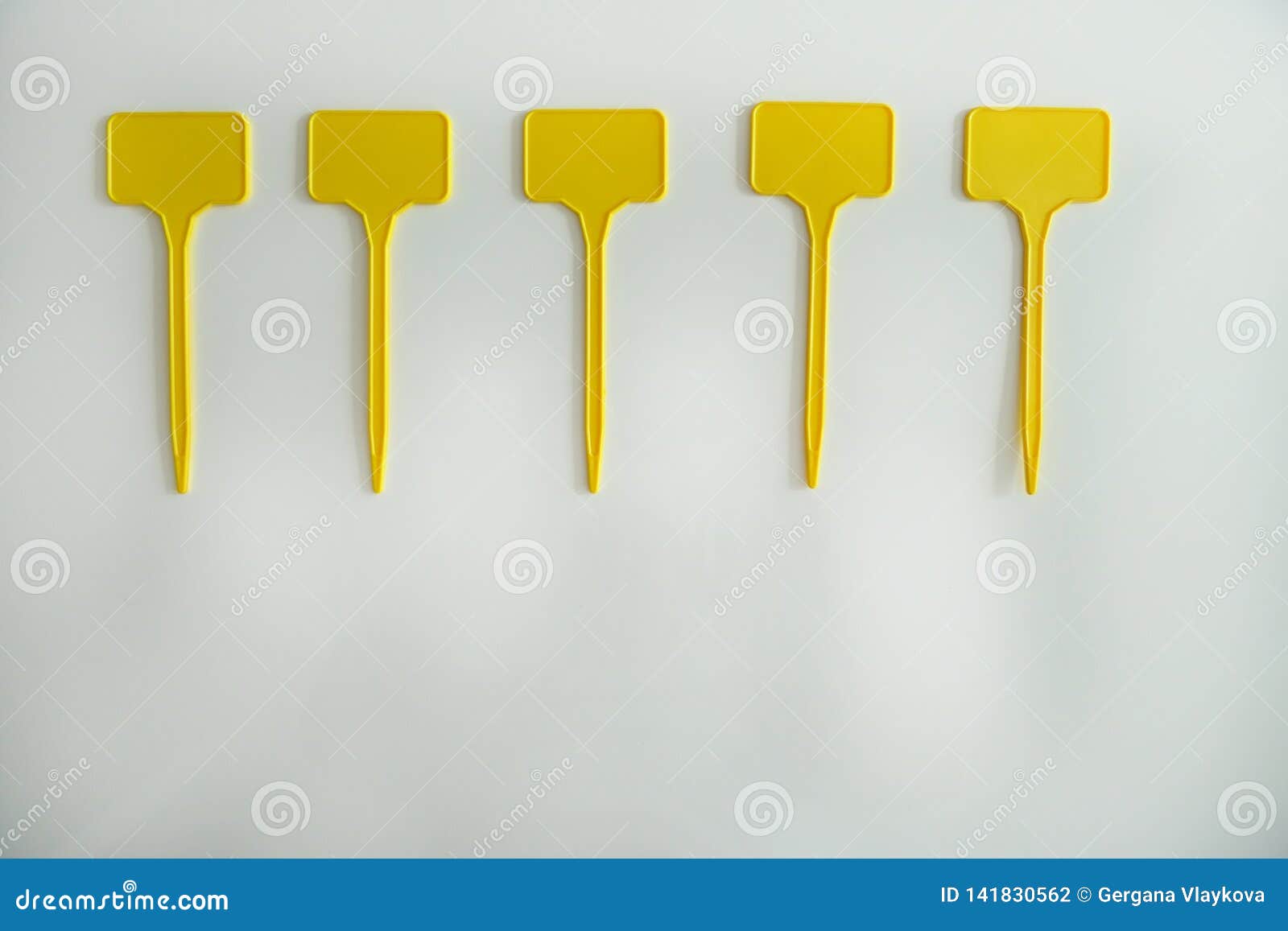 Empty Yellow Labels on White Background Stock Photo - Image of concept ...