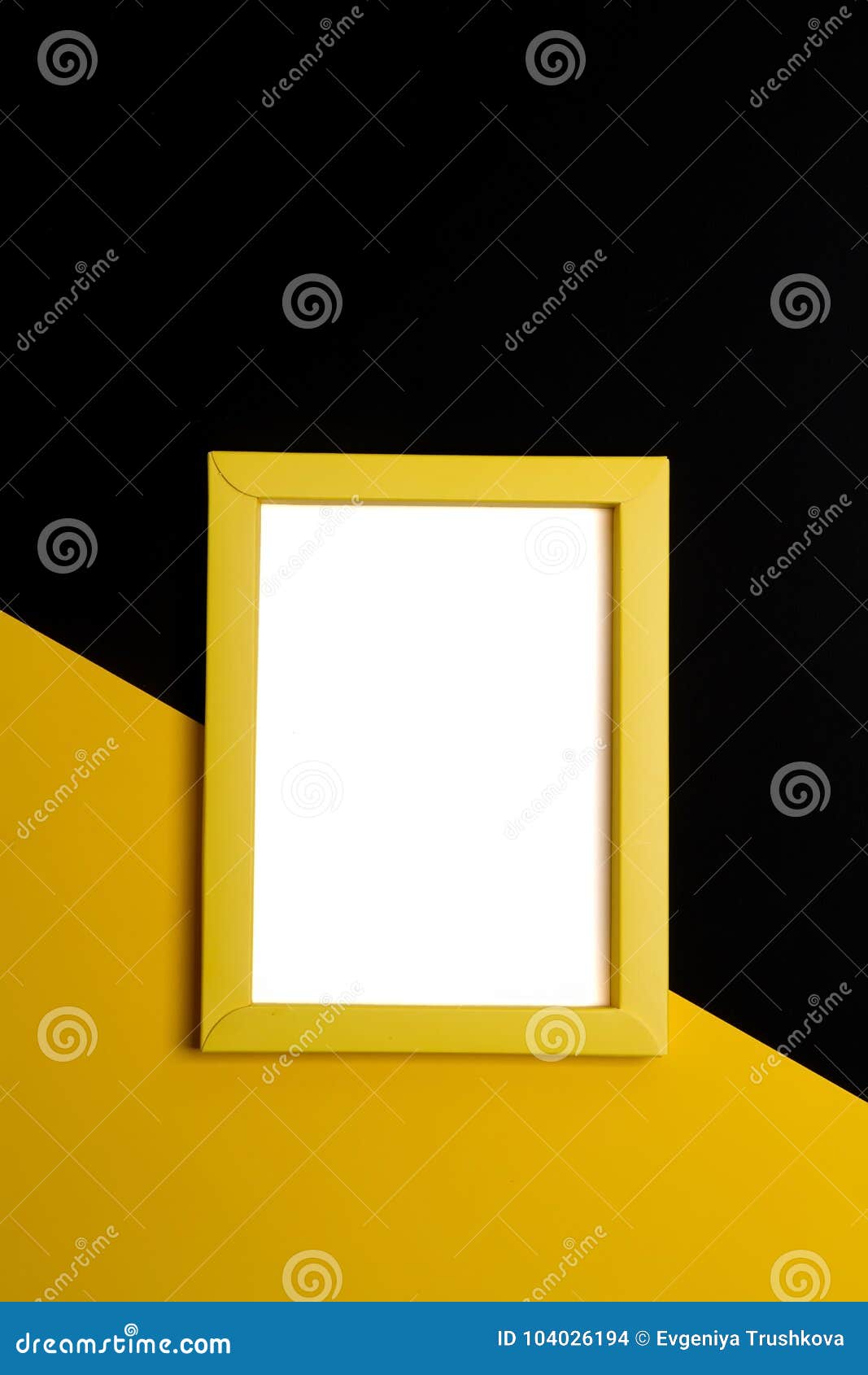 Empty Yellow Papper Frame on Colorful Background with Copy Space. Stock ...