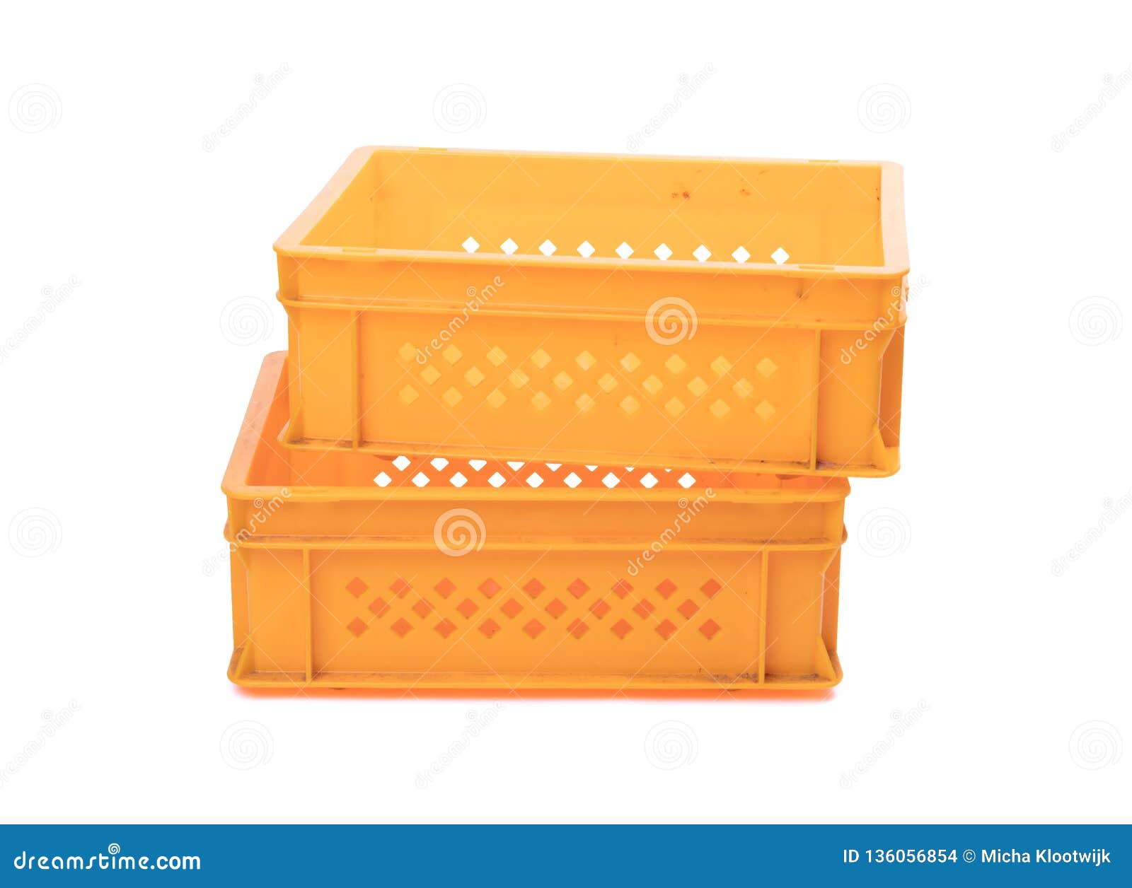Empty Yellow Plastic Crates Stock Photo - Image of equipment, empty ...