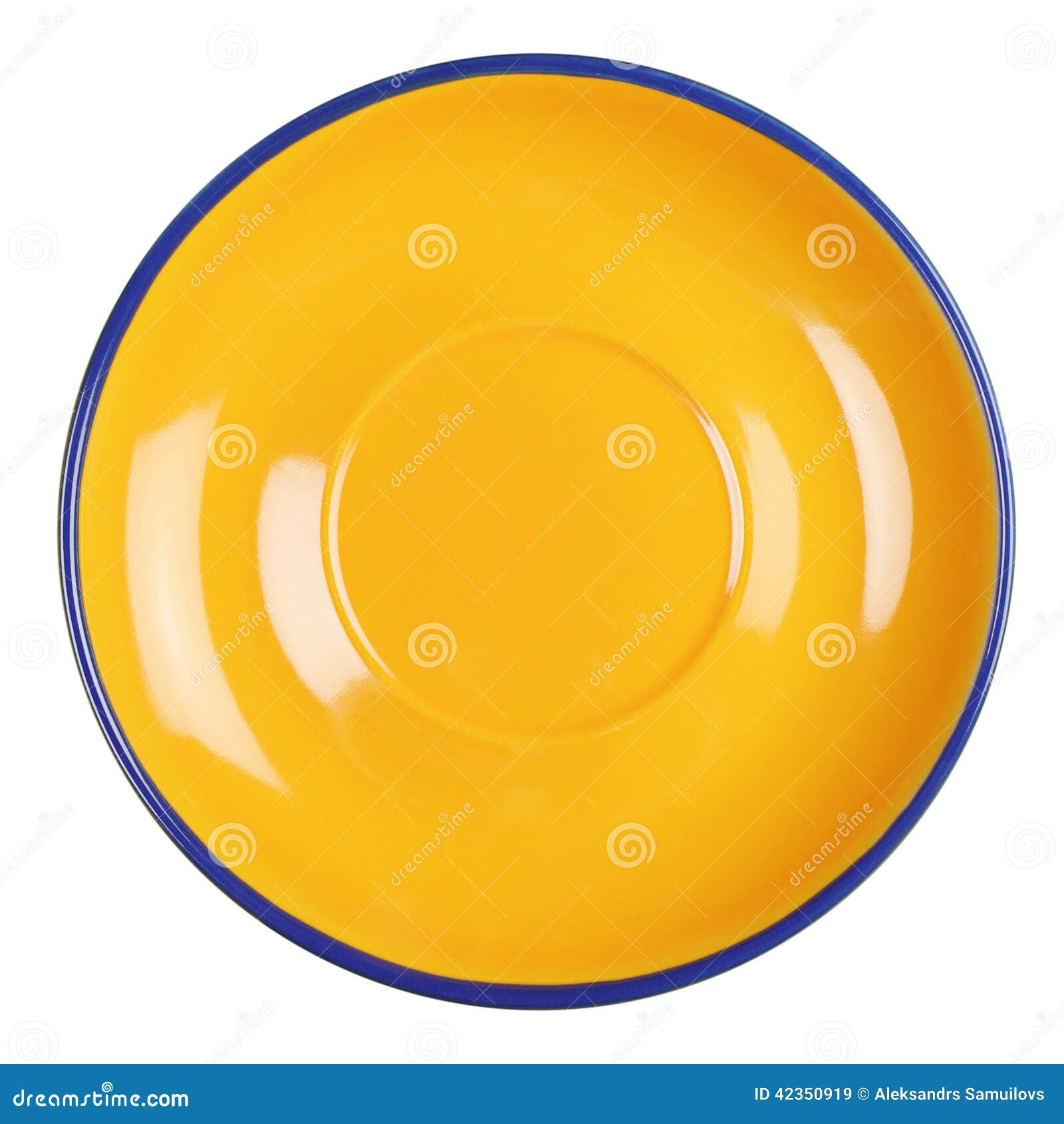 Empty yellow plate stock image. Image of empty, ceramic - 42350919