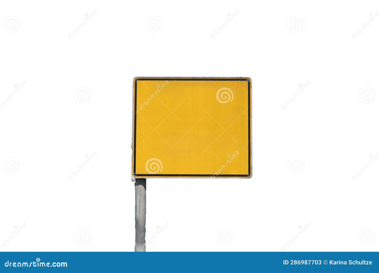 Empty Yellow Sign, Attention and Warning Sign. Stock Image - Image of ...