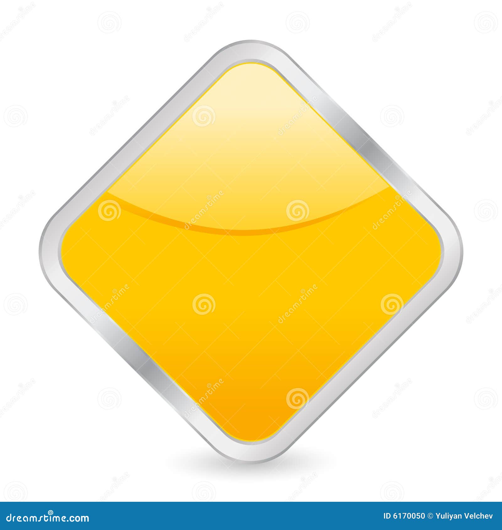 Empty yellow square icon stock vector. Illustration of rounded - 6170050