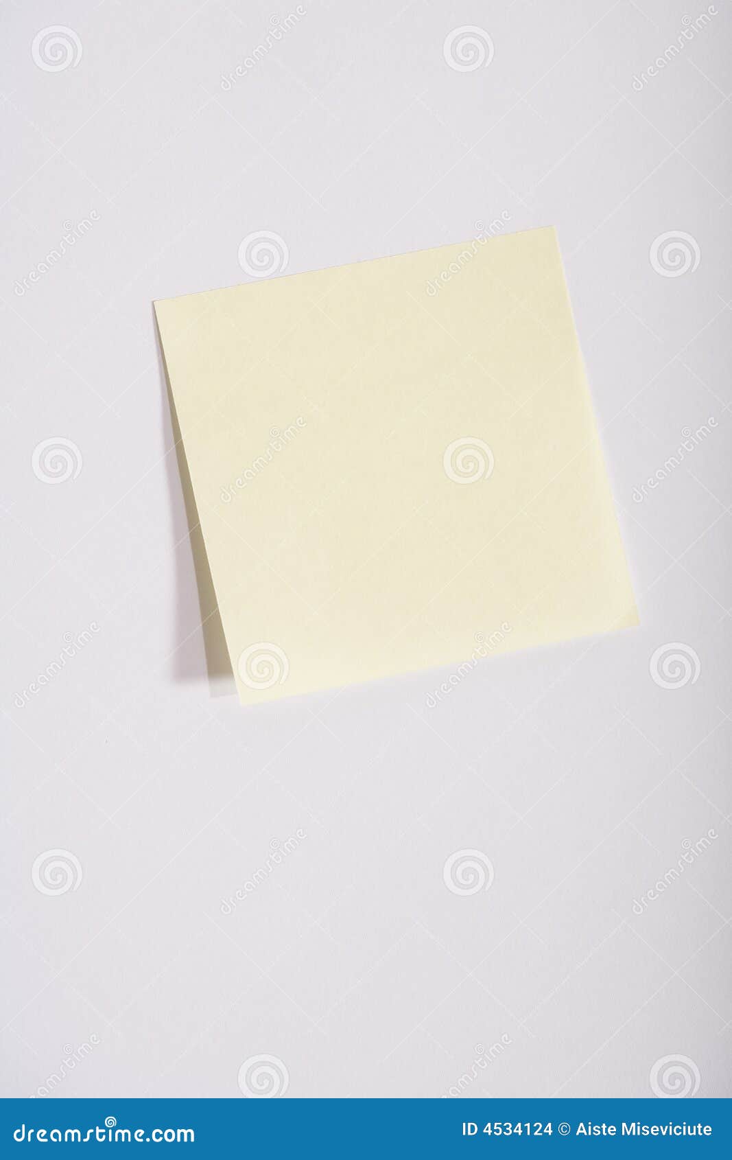 Empty yellow sticky note stock photo. Image of paste, pushpin - 4534124