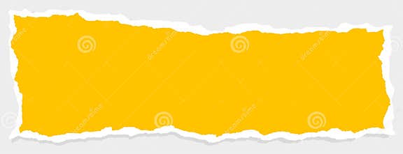 Empty Yellow Torn Paper Banner with Text Space Stock Vector ...