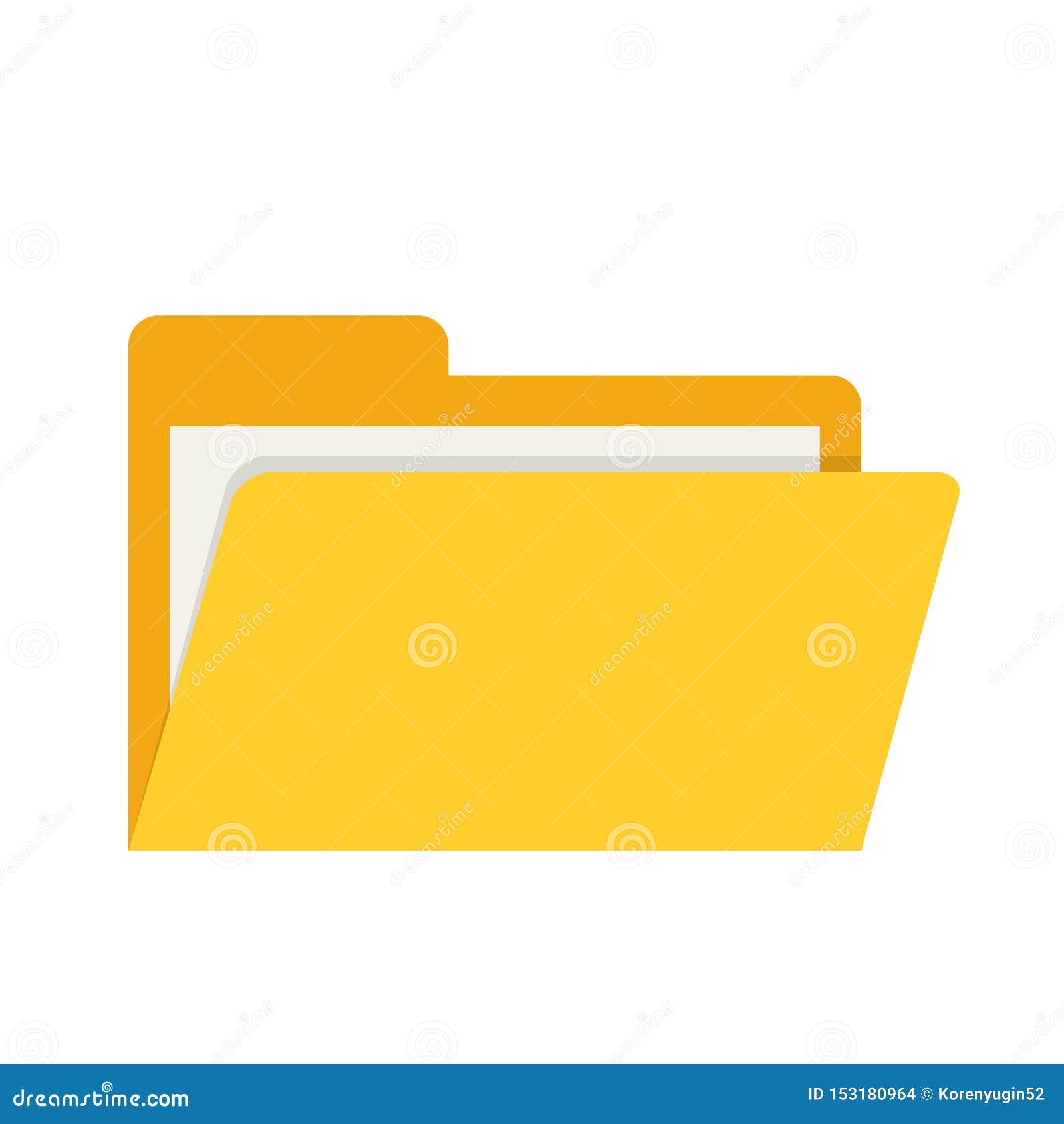 Empty Yellow Web Computer Folder for Design on White, Stock Vector ...