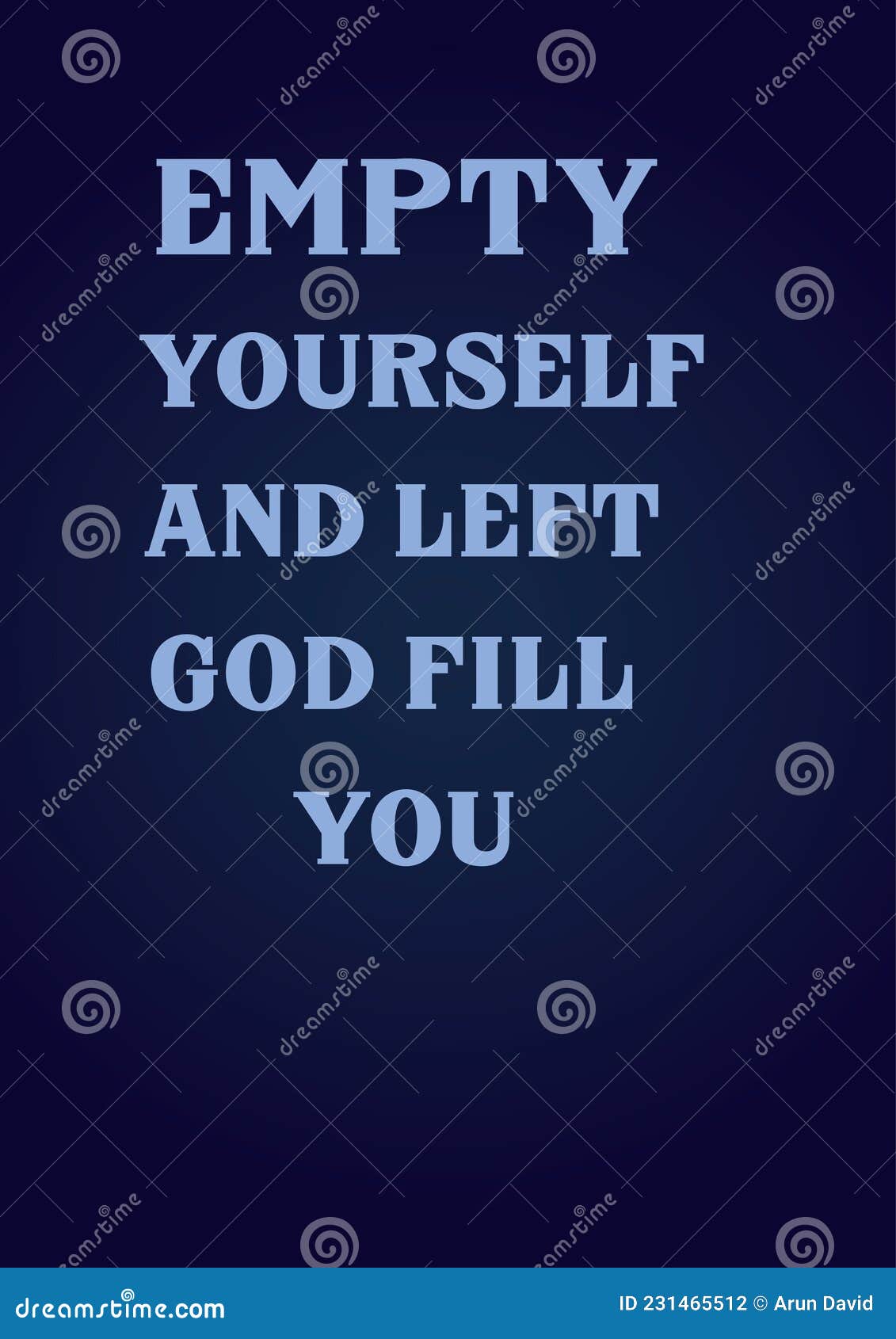 Empty Yourself and Left God Fill You Stock Illustration - Illustration ...