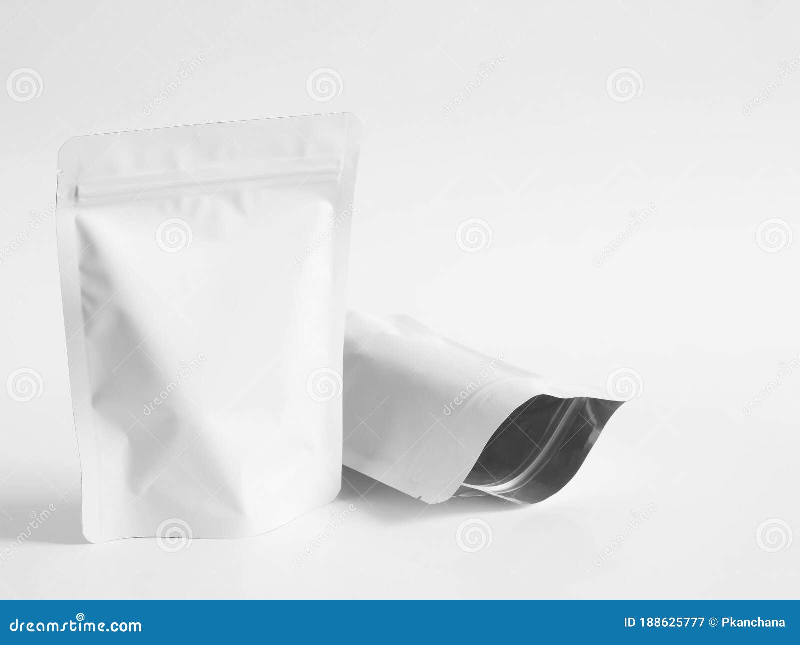 Empty Zip Package on White Background Stock Image - Image of pack ...