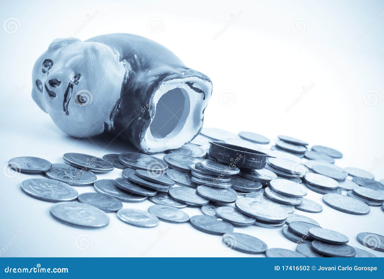Emptying Out the Piggy Bank Stock Photo - Image of banking, currency ...