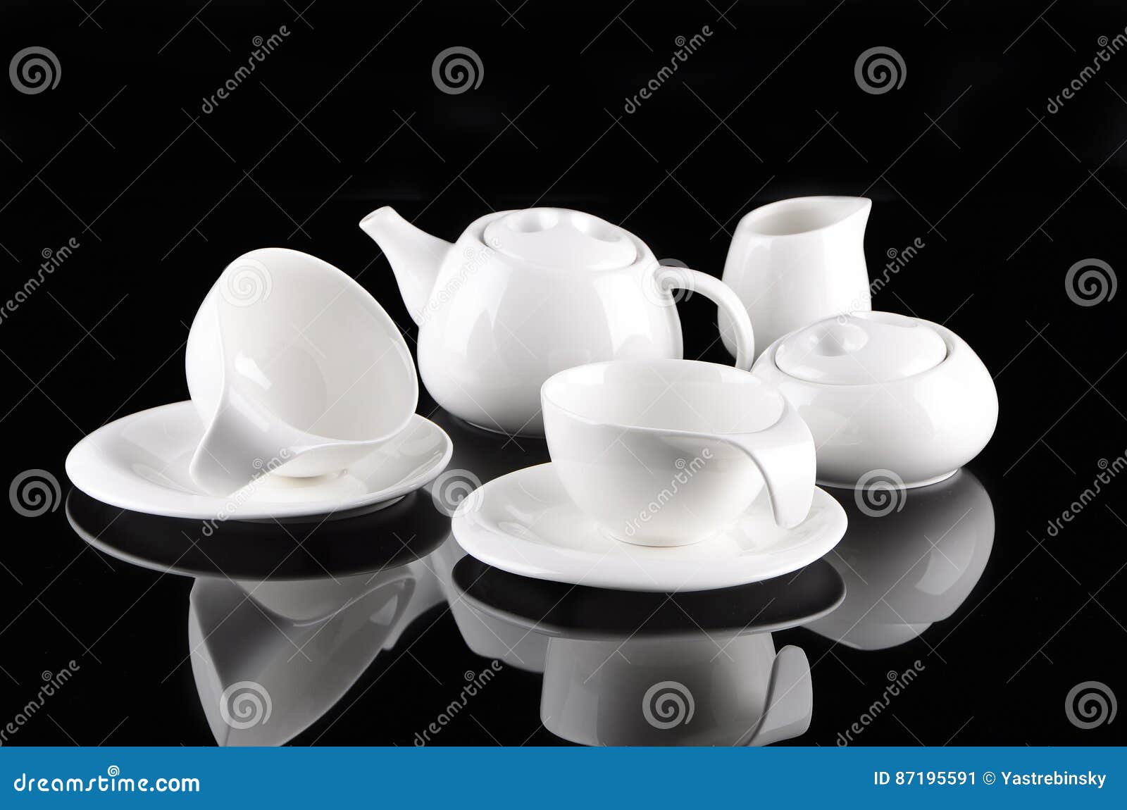 Emptytea set isolated stock image. Image of bowl, coffee - 87195591