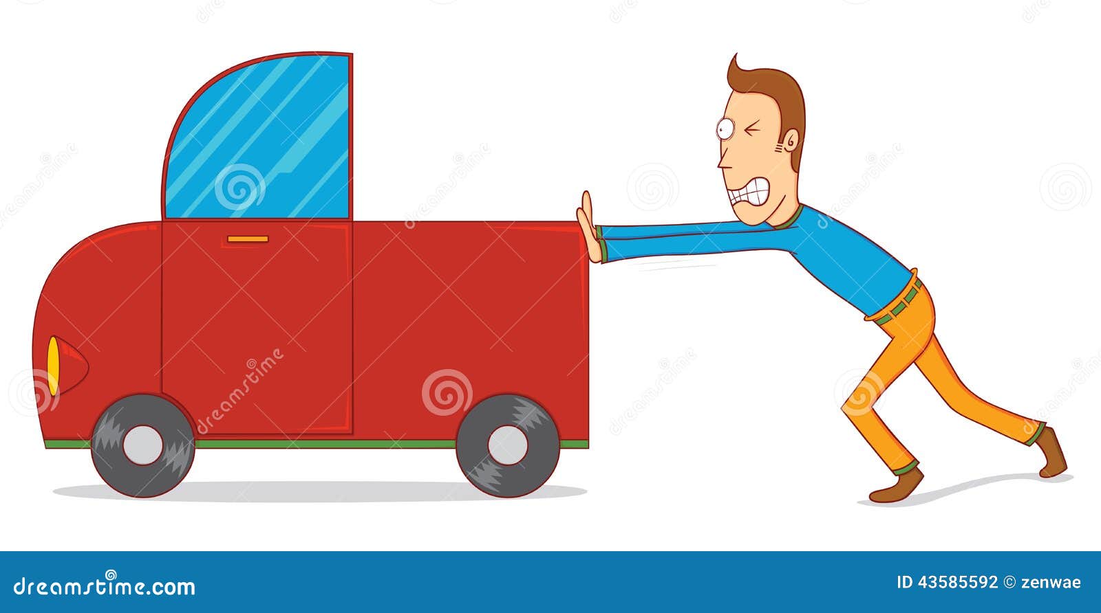 Empujar Un Coche Ilustraciones Stock, Vectores, Y Clipart – (11 ...