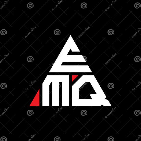 EMQ Triangle Letter Logo Design with Triangle Shape. EMQ Triangle Logo ...
