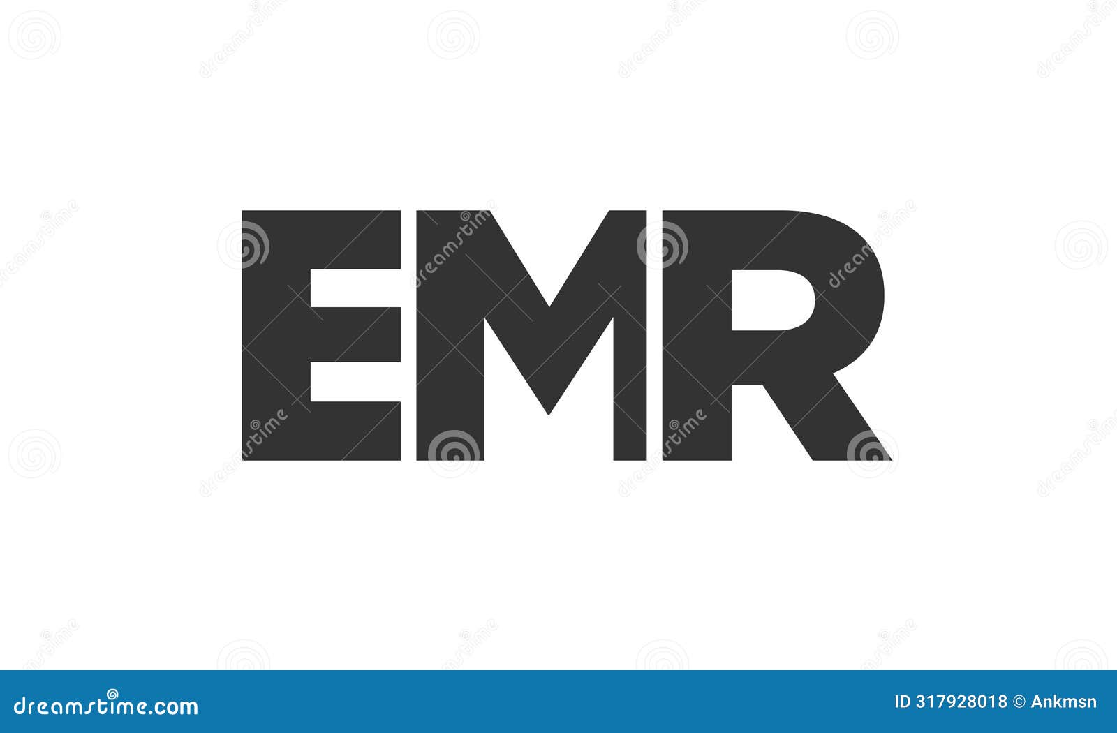 EMR Logo Design Template with Strong and Modern Bold Text. Initial ...