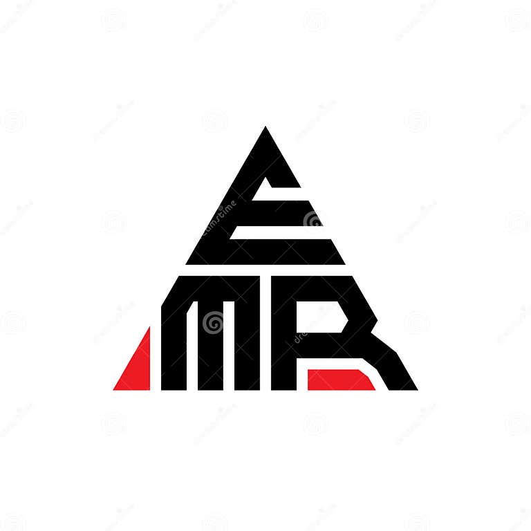 EMR Triangle Letter Logo Design with Triangle Shape. EMR Triangle Logo ...