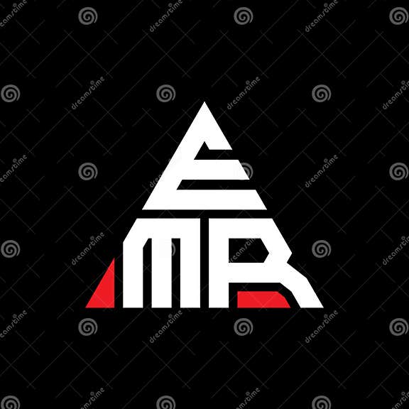 EMR Triangle Letter Logo Design with Triangle Shape. EMR Triangle Logo ...