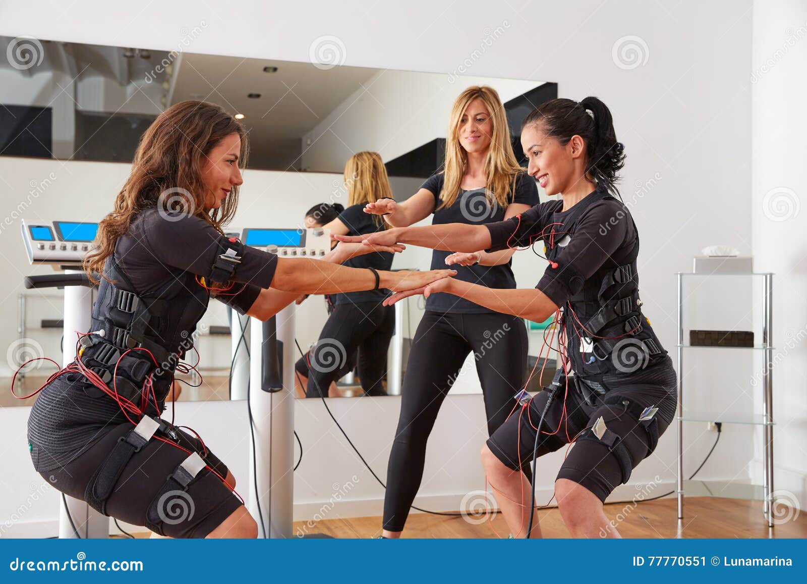 Electro Stimulation Device. Woman Hand Switch Control. Safe Body Anti ...