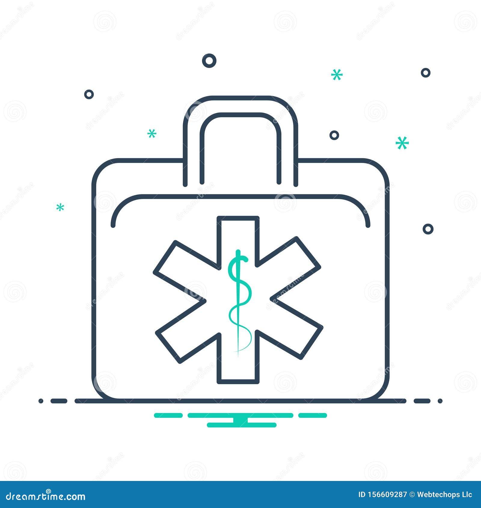 Black Mix Icon for EMS, Paramedic and Emt Stock Vector - Illustration ...