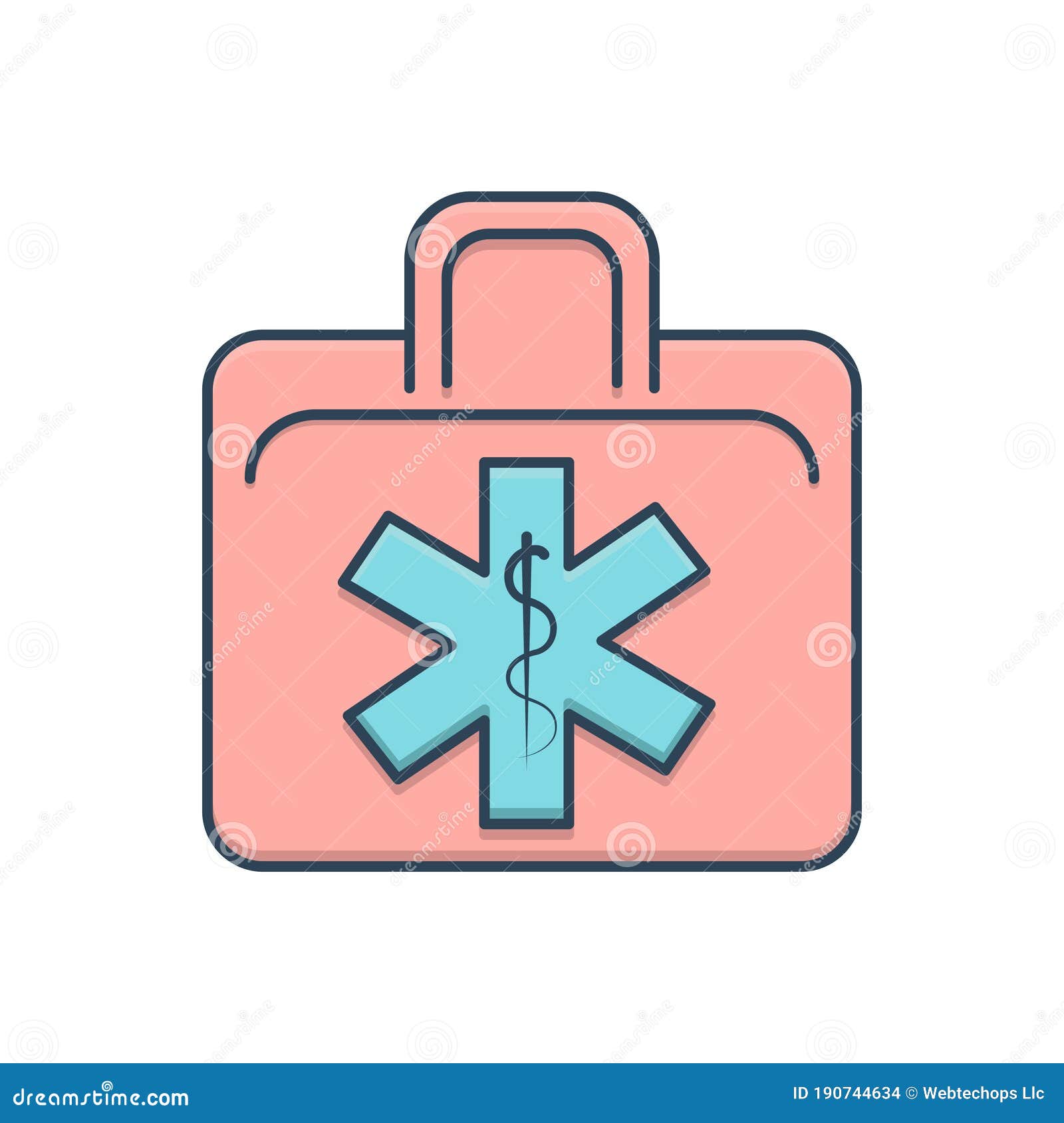 Color Illustration Icon for EMS, Paramedic and Emt Stock Illustration ...