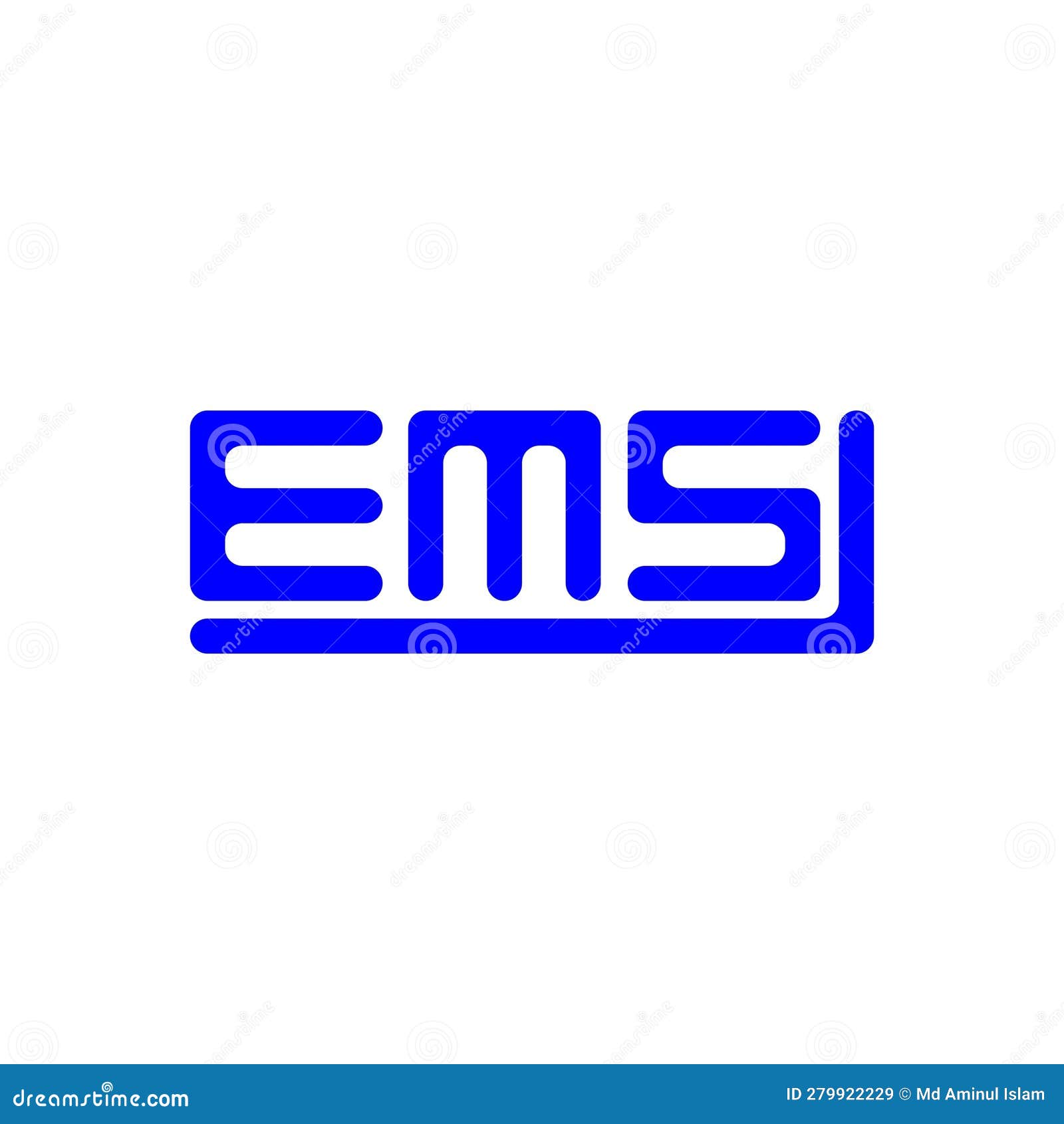 EMS Letter Logo Creative Design with Vector Graphic, EMS Stock Vector ...