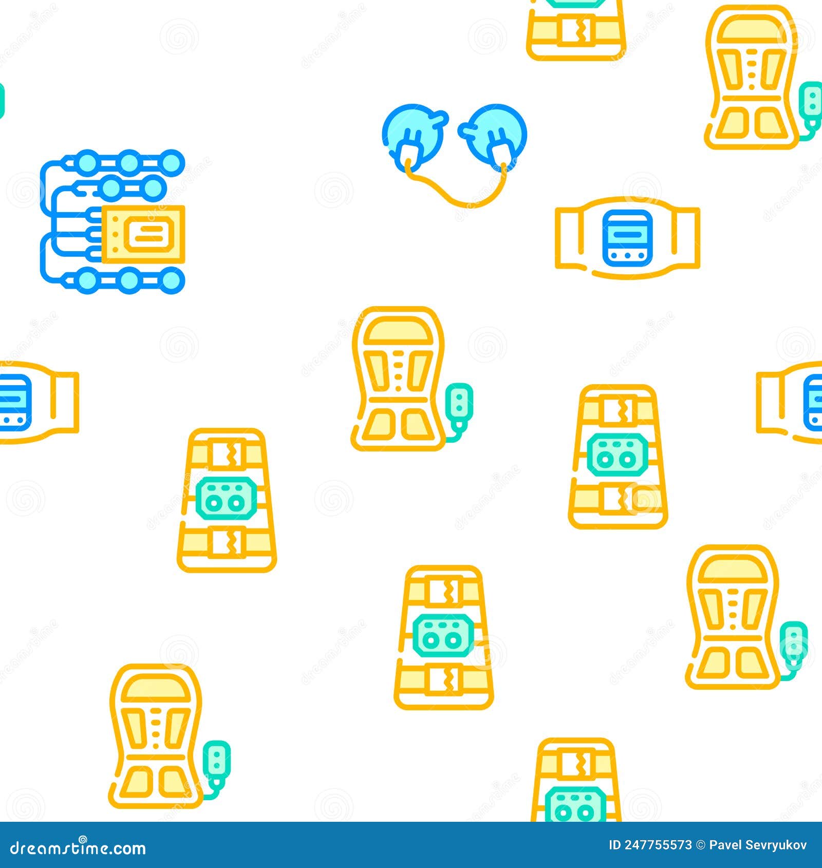 Ems Training Device Vector Seamless Pattern Stock Vector - Illustration ...