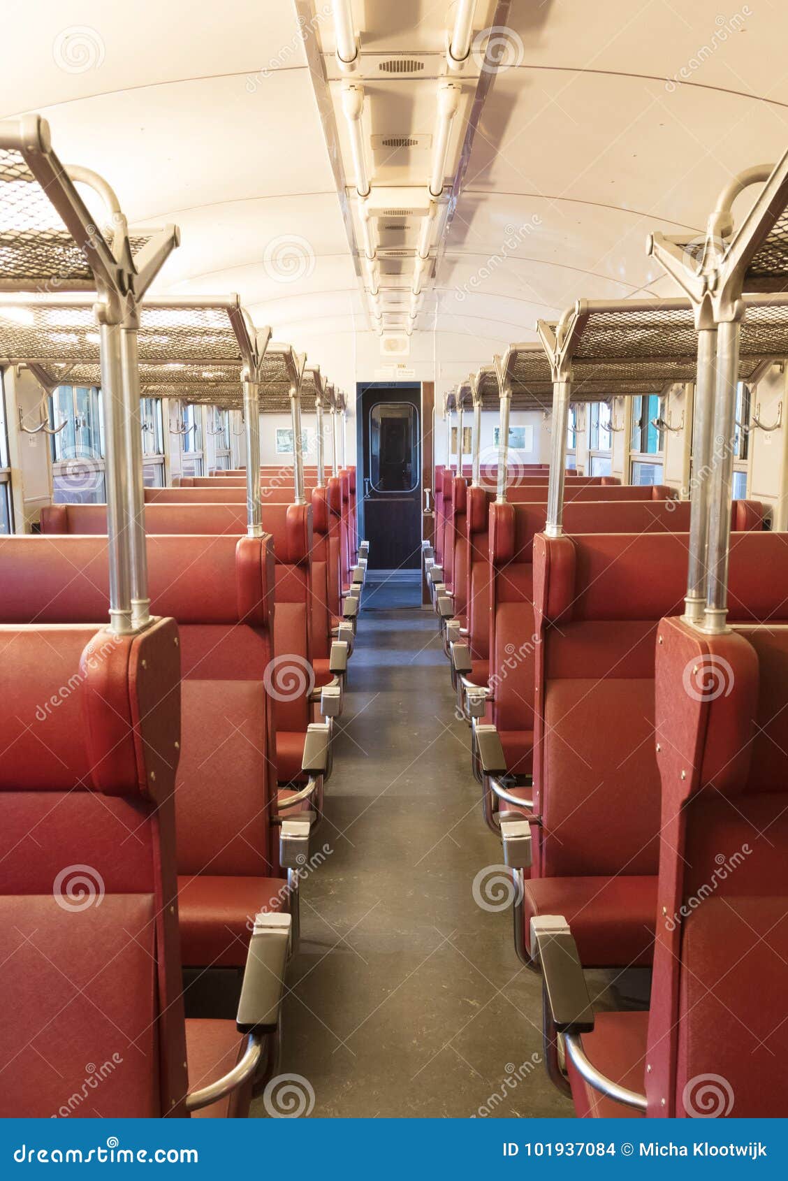 Emtpy Interior of an Old Dutch Train Stock Photo - Image of vintage ...