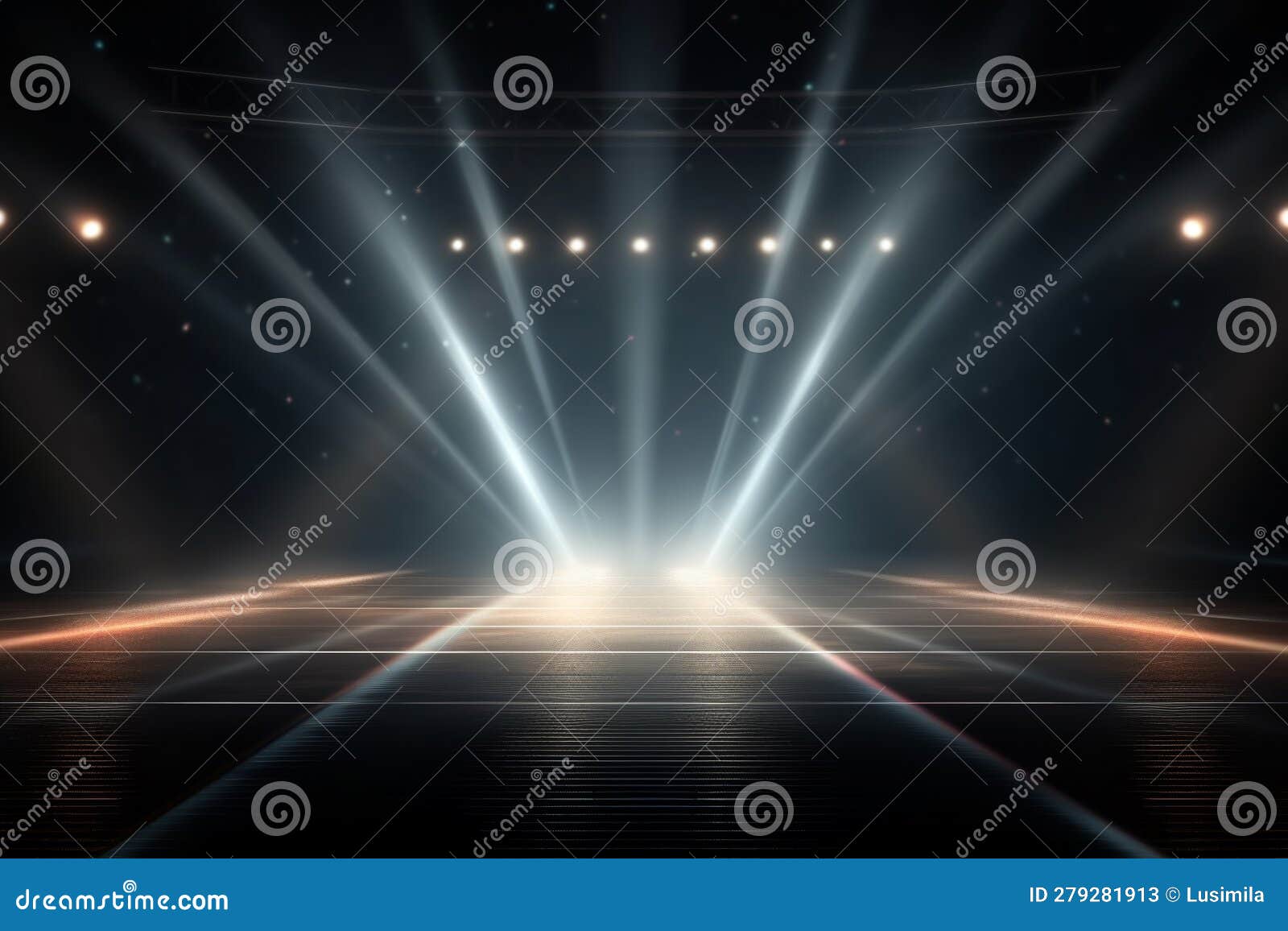 Emty Stage with Spot Lights. Presentation Concept. Generative Ai Stock ...