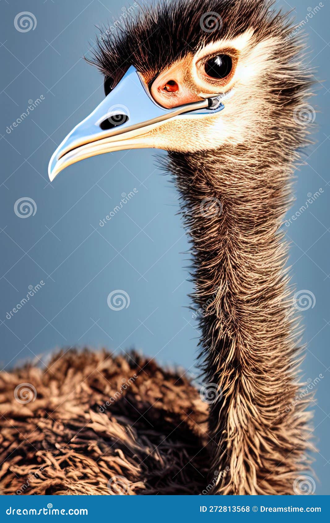 Emu Animal. AI Generated. stock illustration. Illustration of farm ...